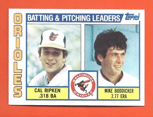 1984 Topps #426 Orioles Batting & Pitching Leaders Cal Ripken Jr. Mike ...