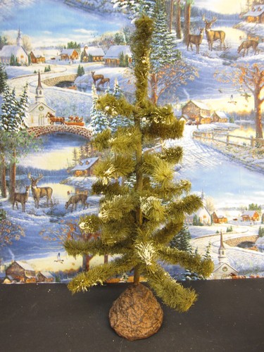 Vintage SISAL Thistle Like Christmas Tree Paper Trunk Composite Base ...