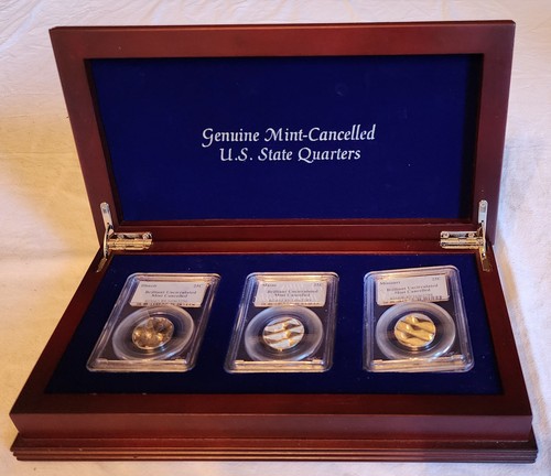 PCS Stamps & Coins Genuine Mint-Cancelled US State Quarters 3 Coins ...