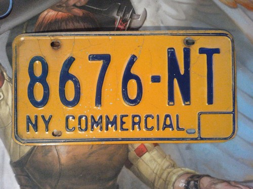 1970s New York Commercial License Plate Yellow 8676-NT Taxi? | eBay