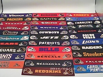 NFL Football Teams 5" x 1" Magnets | eBay