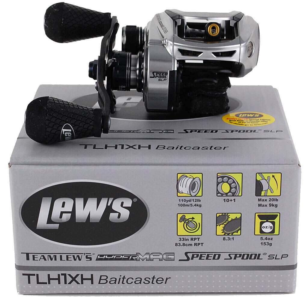 LEW'S TEAM LEW'S HYPERMAG TLH1XH 8.3:1 GEAR RATIO RIGHT HAND BAITCAST ...