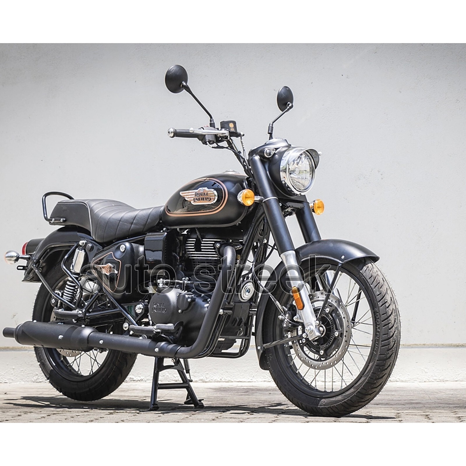 Genuine Royal Enfield New Bullet 350 "Trapezium Engine Guard, Black ...