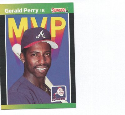 1989 Gerald Perry MVP Donruss Card Atlanta Braves #BC-24 | eBay