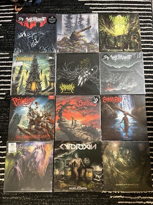 Metal Vinyl Record Lot, 29 Records, Death Metal, Death Core, Metal Core ...