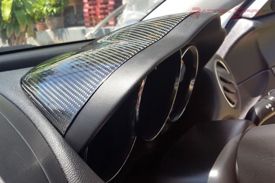 COMBINE CARBON FIBER DIAL DASH COVER & PASSENGER CONSOLE COVER FOR LHD ...