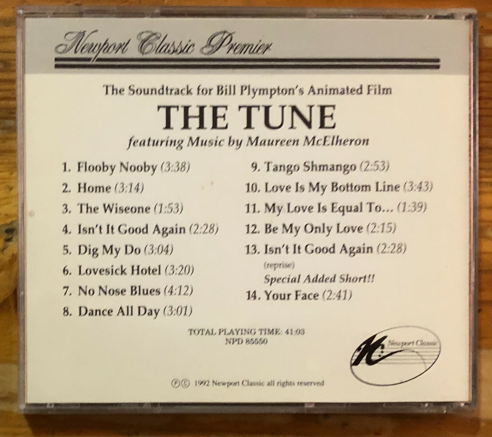 The Tune Bill Plympton CD NO BOOKLET 1992 Soundtrack Maureen McElheron ...