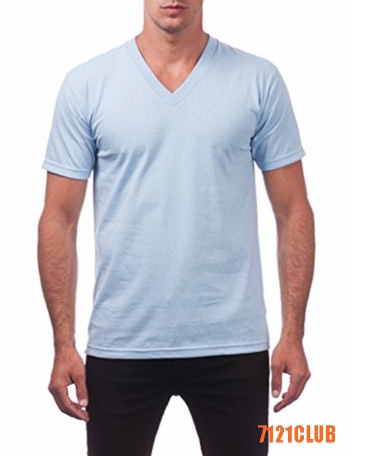 PRO CLUB MEN V NECK T SHIRT CAMO TEE PROCLUB PLAIN SHORT SLEEVE BIG ...