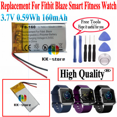 3.7V 160mAh 0.59Wh Battery for Fitbit Blaze Smart Fitness Watch 160mAh ...