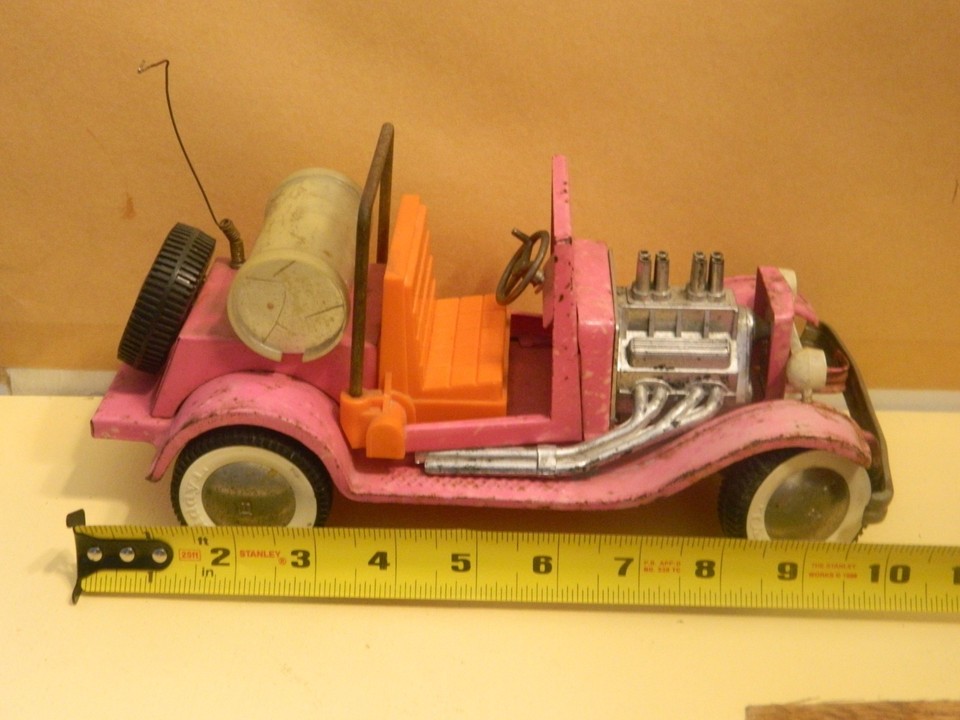 Vintage 1960s Buddy L Pressed Steel Pink Hot Rod Roadster Toy Car | eBay