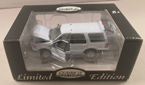 1/43 SCALE GEARBOX FORD EXPEDITION, PLAIN WHITE POLICE VEHICLE, NO ...