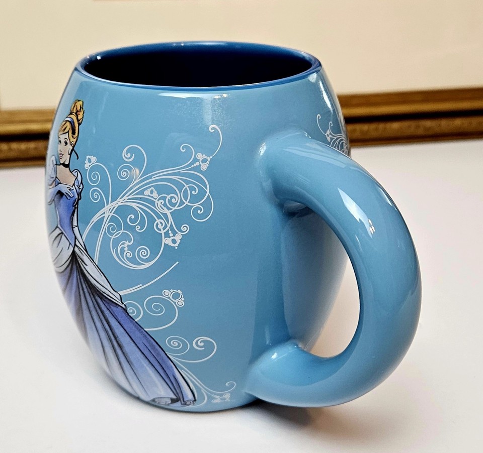 Walt Disney's Princess Cinderella Blue Coffee 18oz Oval Mug "Dreams ...