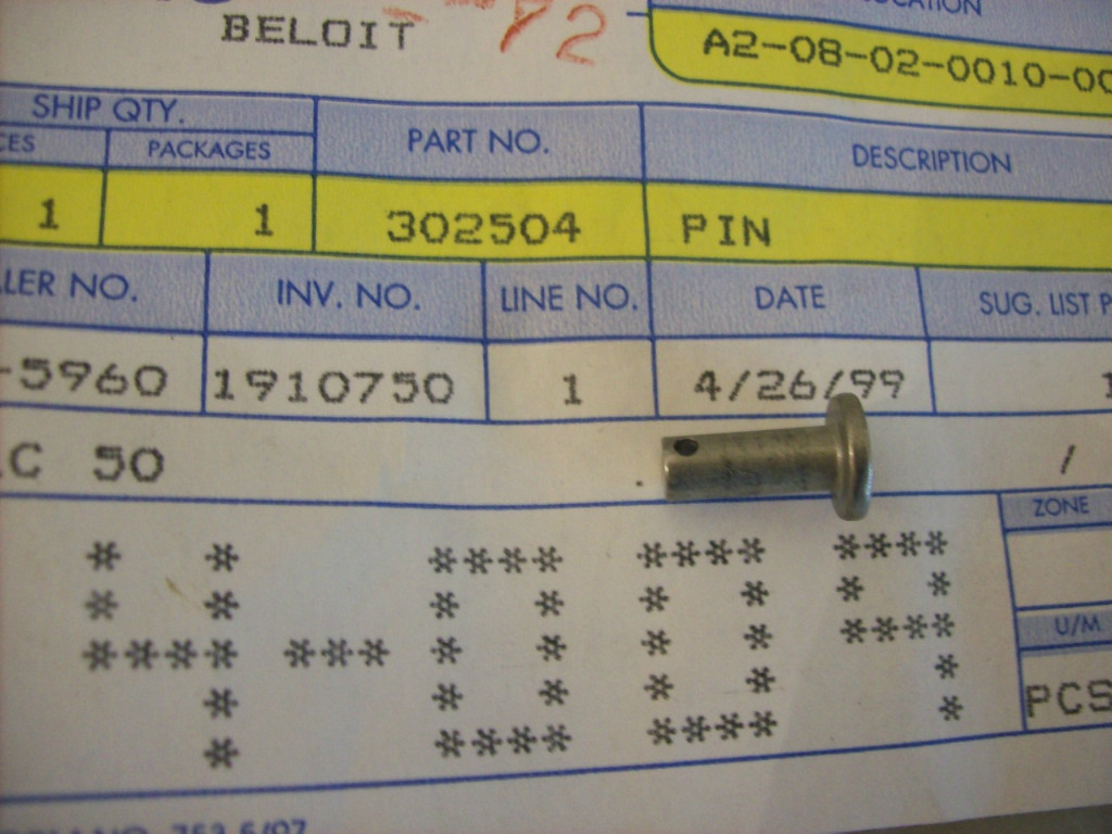 NOS OEM OMC JOHNSON EVINRUDE SHIFT ROD PIN 302504 B703 | eBay