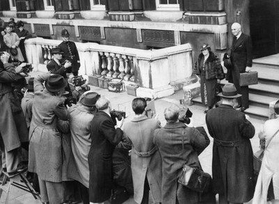 Photographers taking photos British Chancellor Exchequer John Simo- Old ...