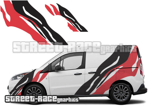 Ford Transit CONNECT rally 003 Tiger stripes decals stickers graphics ...