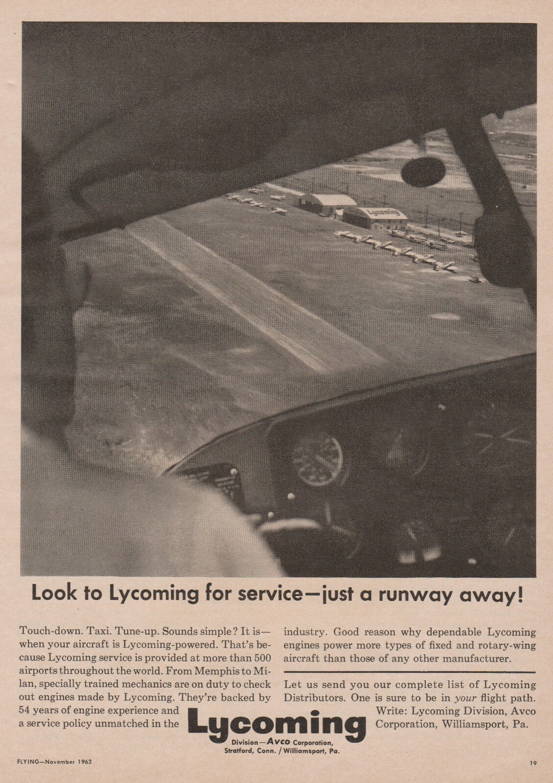 Aviation Magazine Print - Lycoming Engines, Avco Corporation (1962) | eBay
