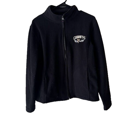 Guinness Beer Official Merchandise Jacket Adult Small Black Fleece Full ...
