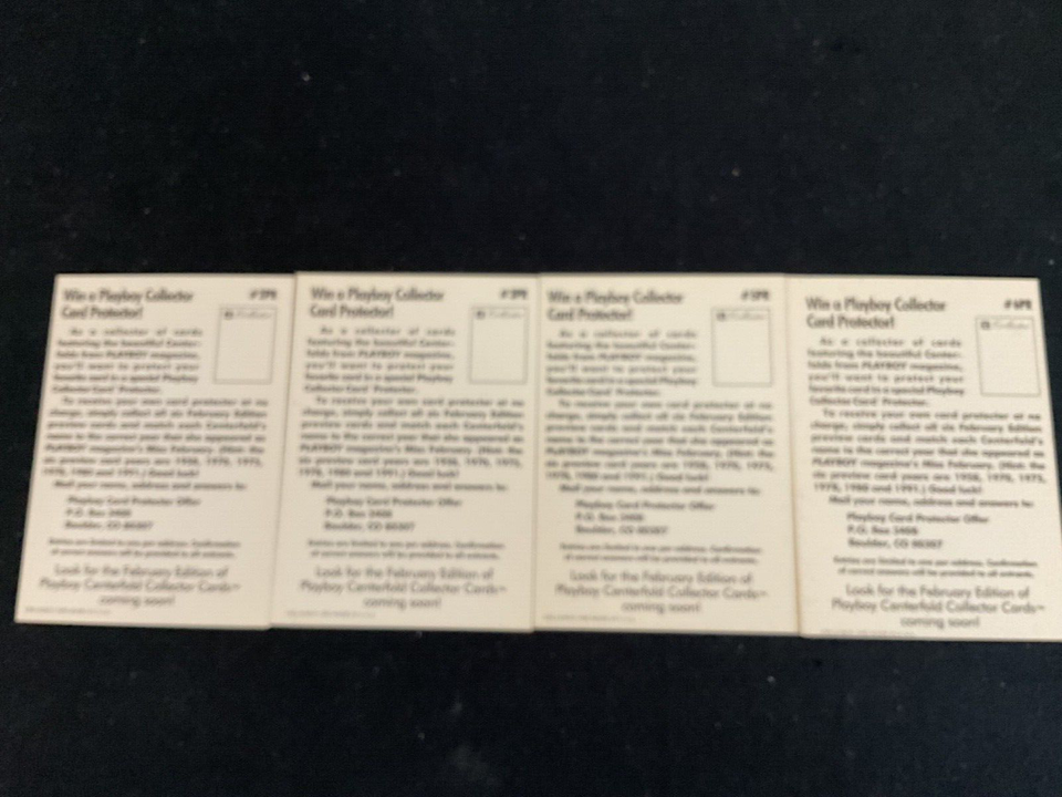 PLAYBOY'S FEBRUARY 1985 PREVIEW CARDS 2PR 3PR 5PR 6PR | eBay