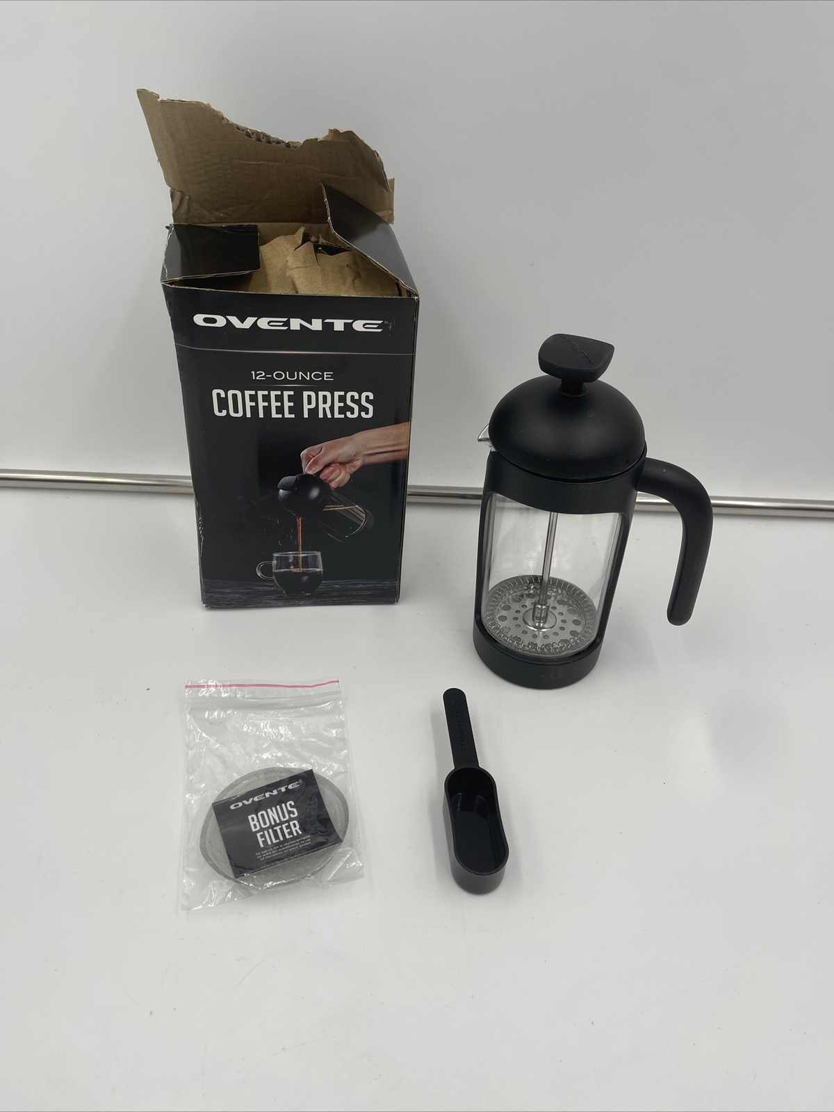 OVENTE French Press Coffee Tea Espresso Maker 12oz black | eBay