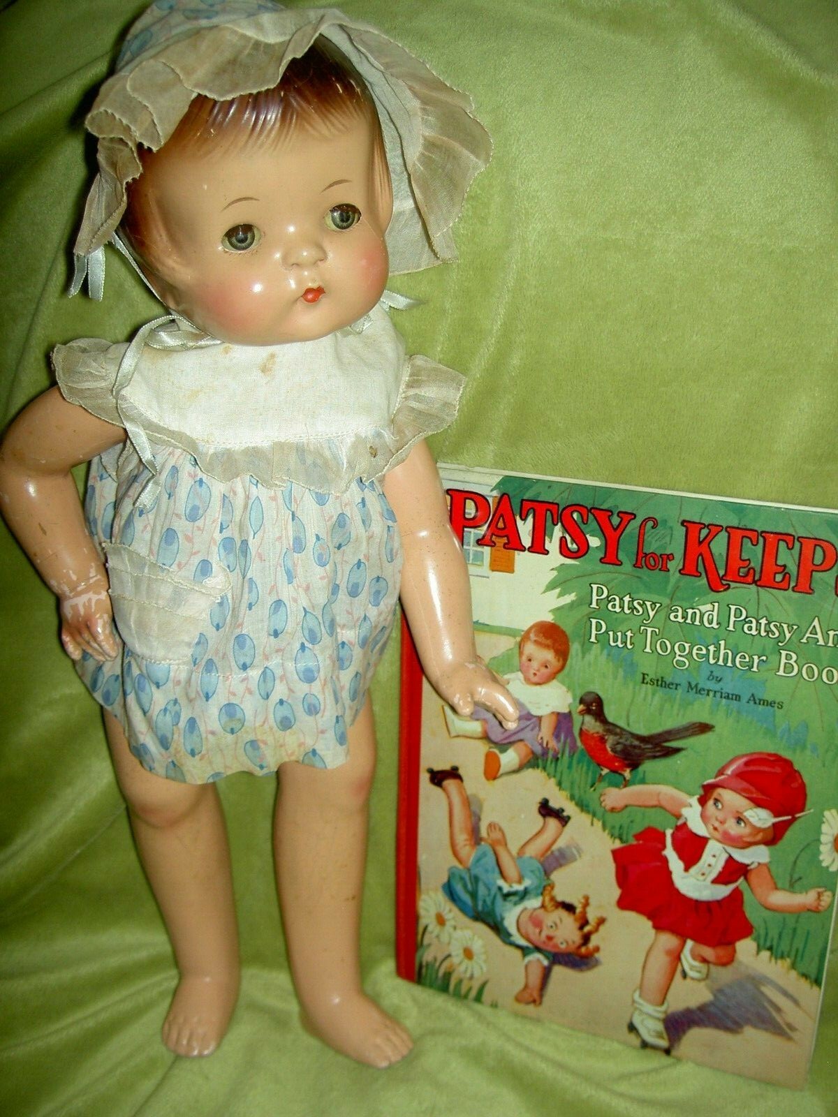 Outstanding 19" tall, compo Effanbee PATSY ANN doll 1932 & book ALL ...