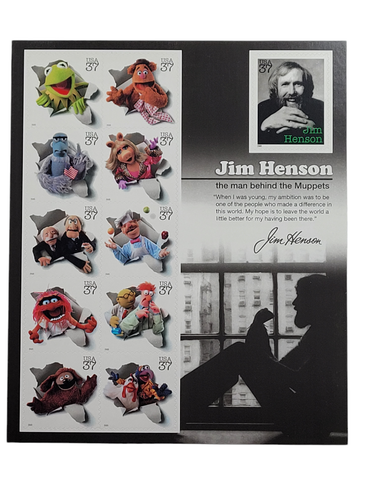 Jim Henson Muppets USA 37 Cent Stamp Page 10 Count 2004 Kermit Miss ...