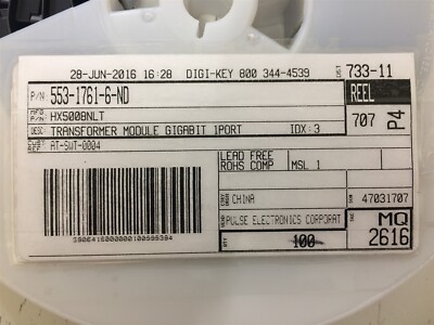 HX5008NLT PULSE HX5008NL TRANSFORMER MODULE GIGABIT 1PORT SMD ROHS 4 ...