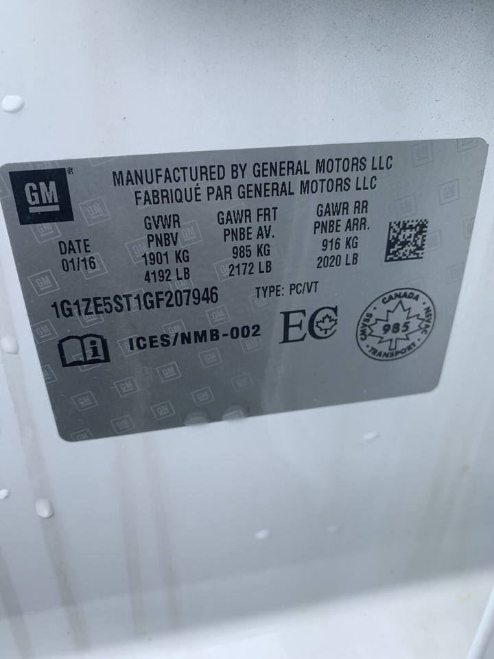 2016 CHEVROLET MALIBU HMI HUMAN MACHINE INTERFACE MODULE OEM 84028495 ...