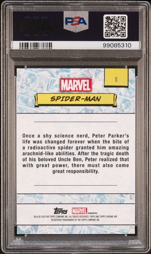 2024 Topps Chrome Marvel Spider-Man 1 PSA 10 | eBay