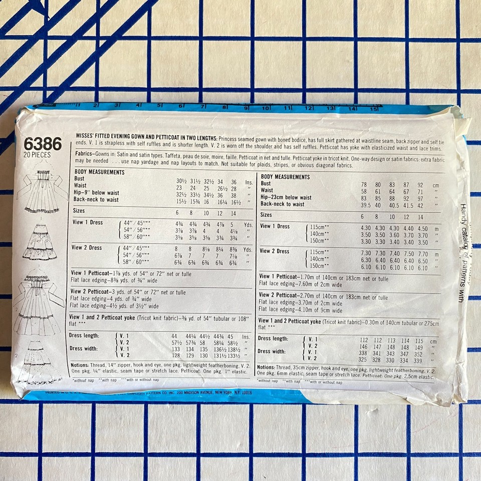 Womens Uncut 1980s Gunne Sax Prom Dress Pattern Size 10 Simplicity 6386 ...