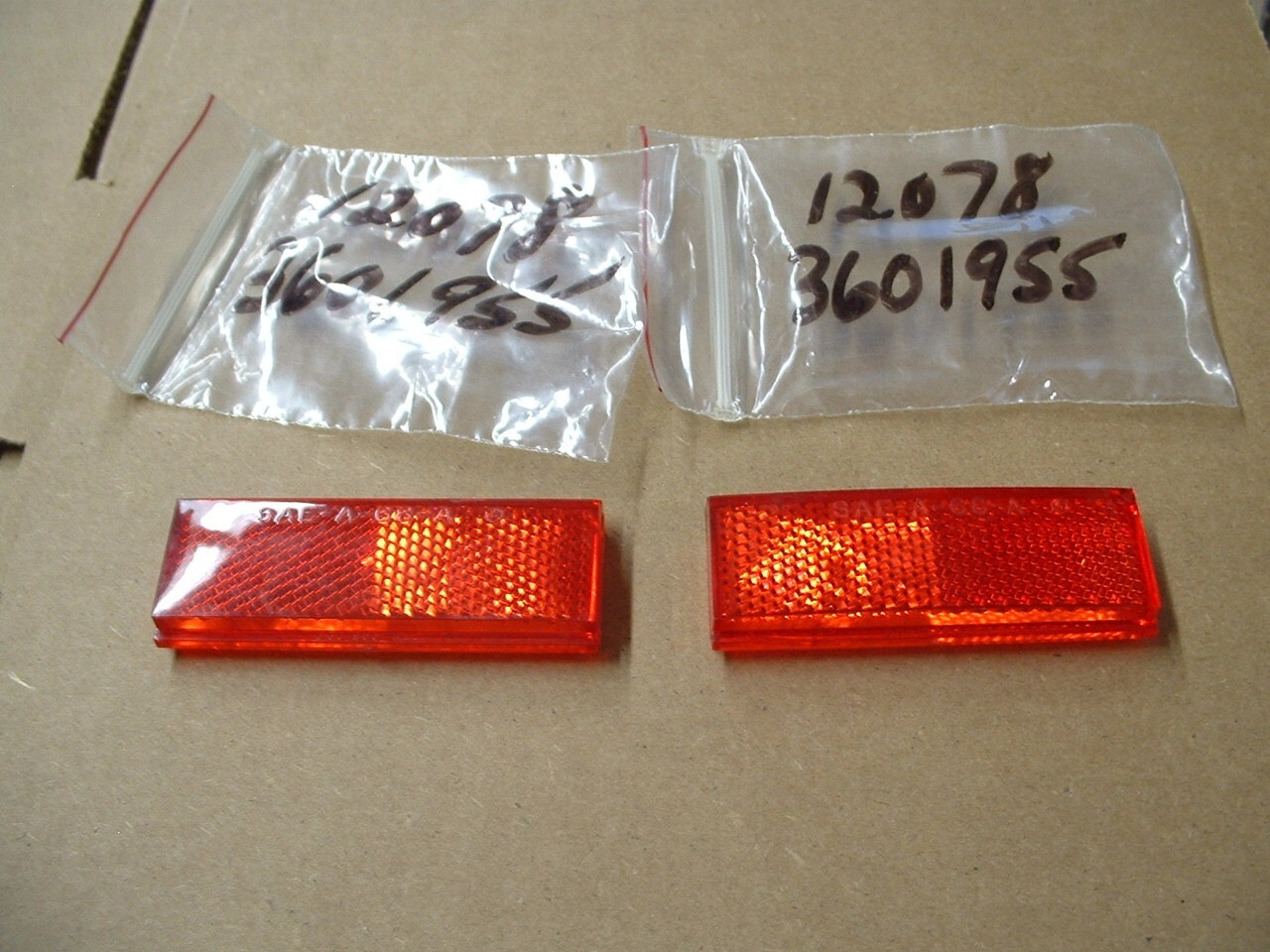 NOS 68 69 AMC RAMBLER AMERICAN PAIR REAR REFLECTORS MARKERS 3601955 ...