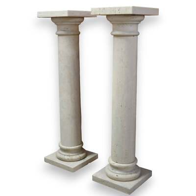 Pair Of Classic Travertine Columns Italian Design H 100Cm | eBay