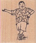 Hawaiian Shirt Stud 2 1/4 x 2 1/2" Rubber Stamp, Man Stamp, Guy Stamp ...