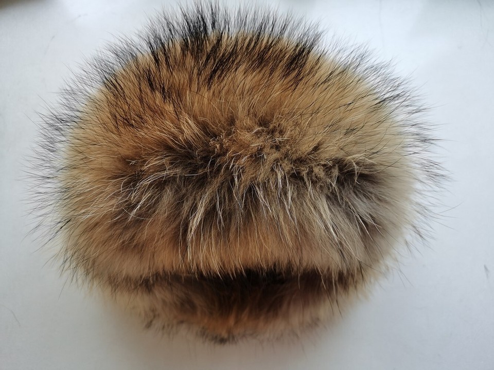 Men Real Raccoon Fur Trapper Hat Sheepskin Earmuffs Cap Headwear ...