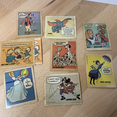 9 Vintage Wonder Bread Stickers Dumbo Goofy Alice Mary 101 Hook ...