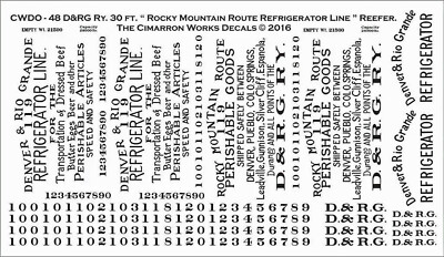 30 ft D&RG 1883 REEFER O On3 On30 Model Railroad Black Water Slide ...