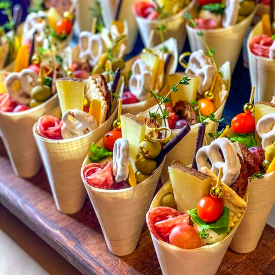 Bamboo Wooden Sushi Appetizer Serving Cones 5 inch Japanese Platter ...