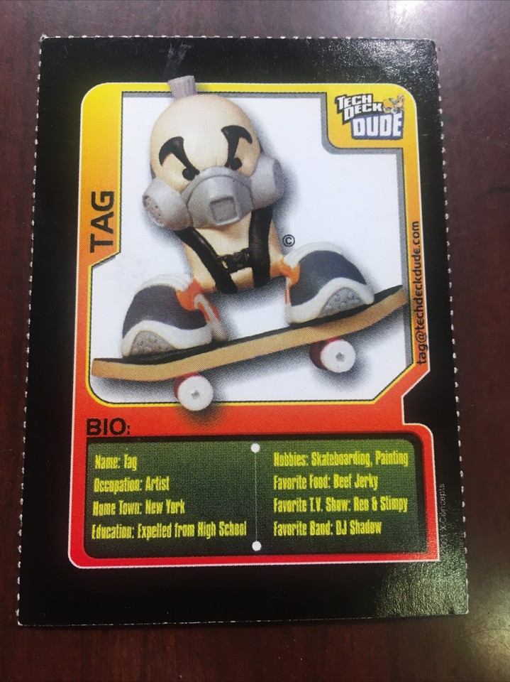 2001 SI for Kids Tech Deck Dude Tag | eBay