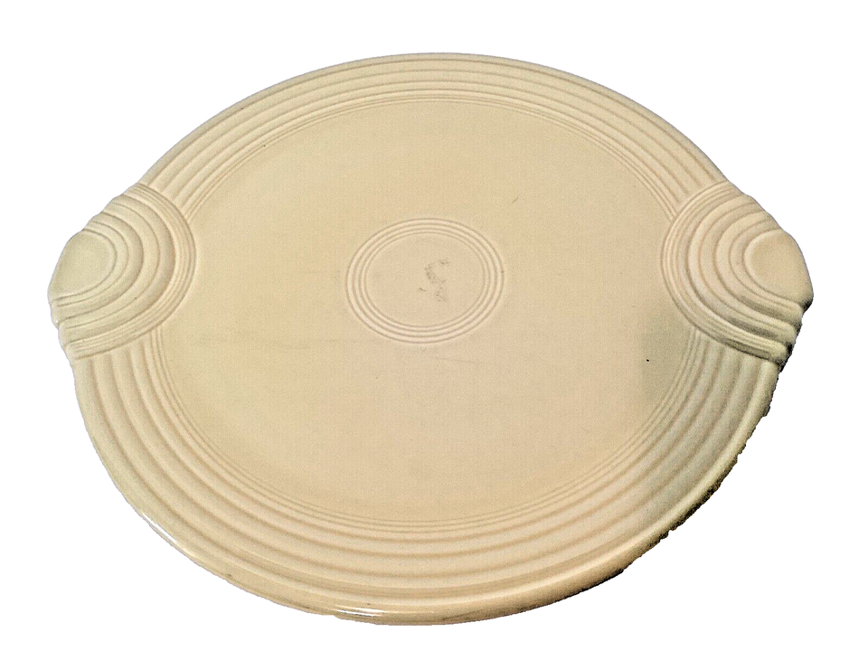 Homer Laughlin China Co P86 Fiesta Lemon Yellow Round Serving Dish Tab ...
