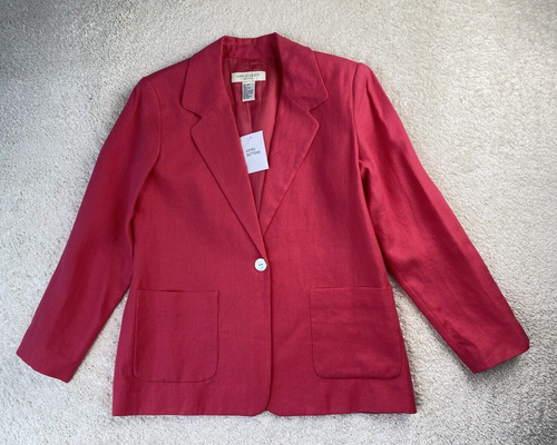 Appleseed’s Linen Jacket Blazer Suit Coat 6P Petite Hot Pink Lined NWOT ...