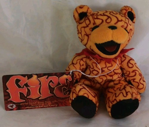 1990 Grateful Dead FIRE Beanie Bear Plush By Liquid Blue 7” With Tag ...