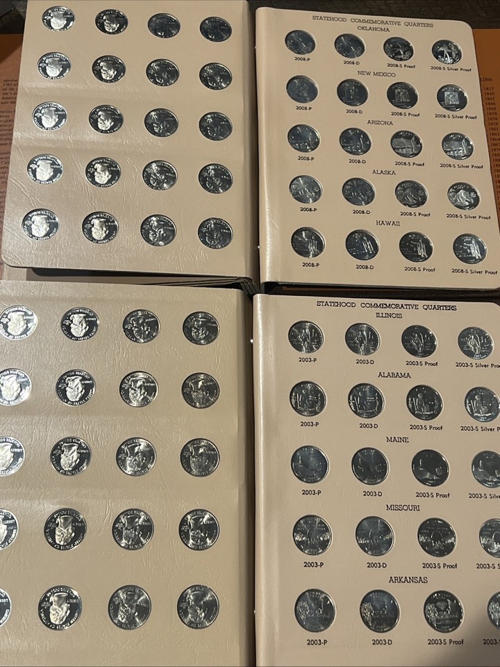 Washington Statehood Quarter Collection Complete BU-Proof, 200 Coins 50 ...