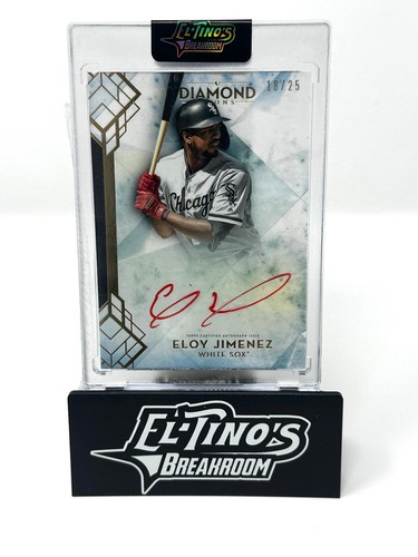 ELOY JIMENEZ 2020 Topps Diamond Icons RED AUTO 18/25 RI-EJI CHICAGO ...