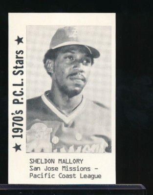 1979 Caruso 1970's P.C.L. Stars Sheldon Mallory San Jose Missions super ...