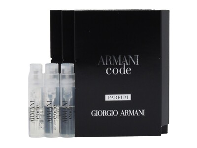 GIORGIO ARMANI ARMANI CODE PARFUM 1.2ml .04fl oz x 3 COLOGNE SPRAY ...