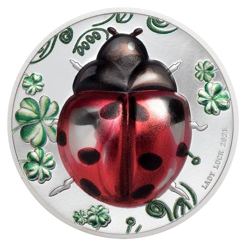 2021 Palau Lady Luck Ultra High Relief 1 oz Silver Colorized Proof $5 ...