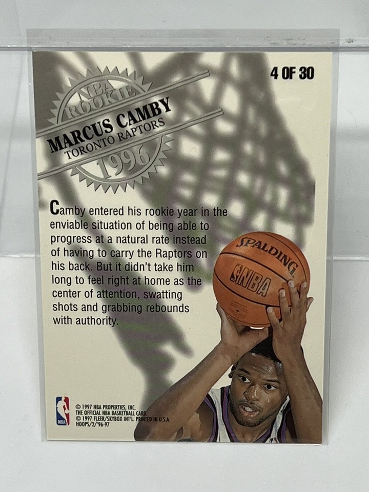 1996 NBA Hoops #4 Marcus Camby Rookie Toronto Raptors Gold | eBay