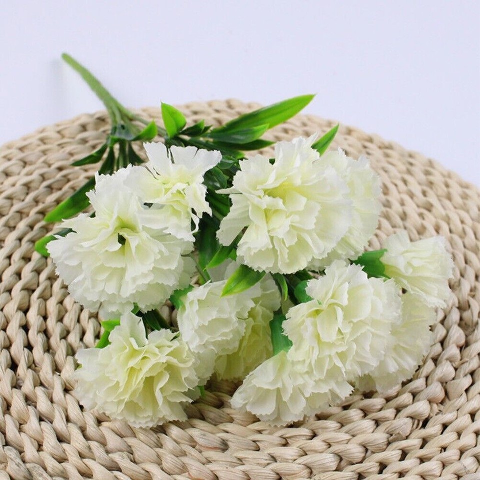 Artificial Carnation Fake Flower Bush Bouquet Home Wedding decor | eBay