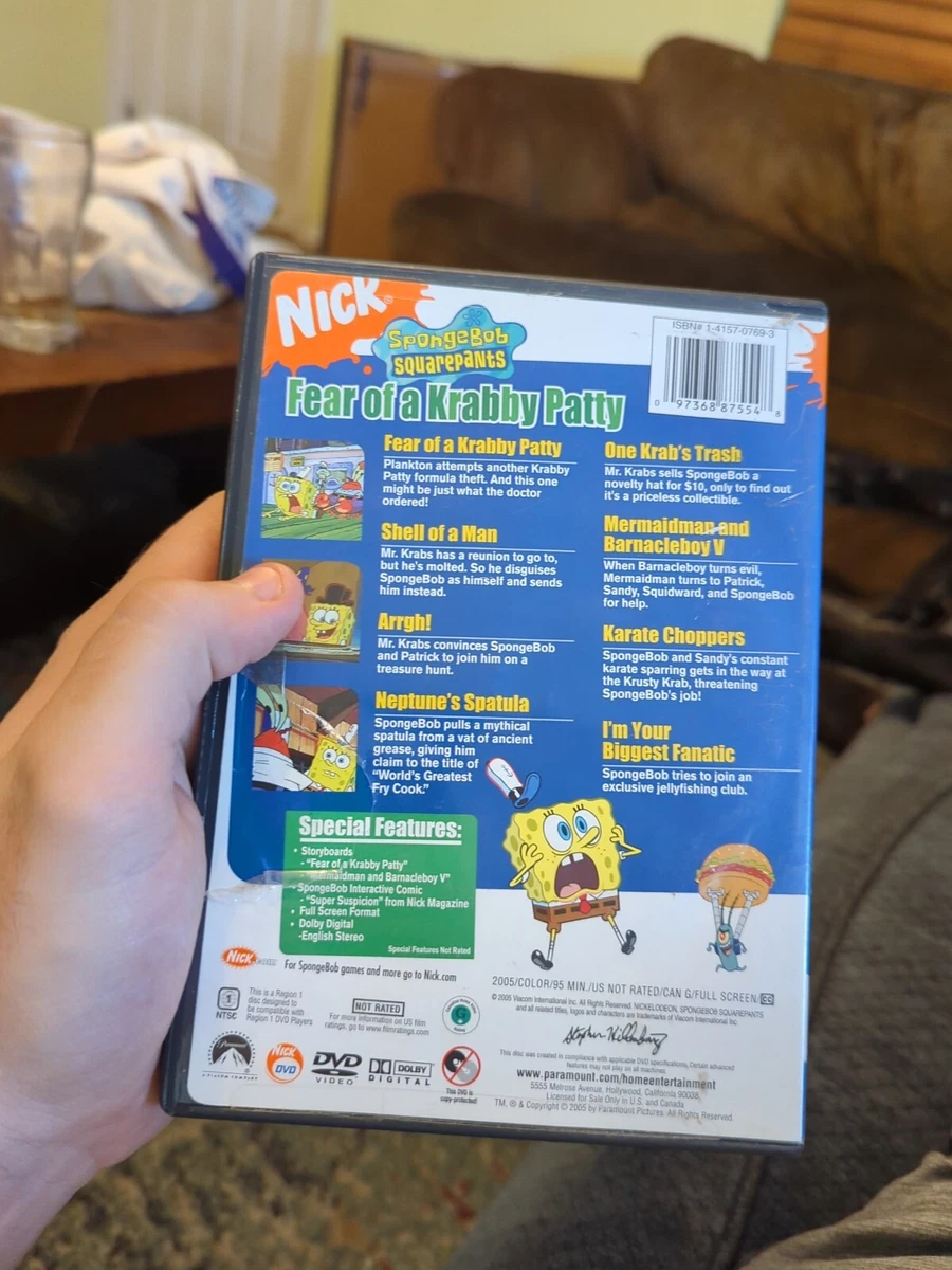 Spongebob Fear Of A Krabby Patty Dvd