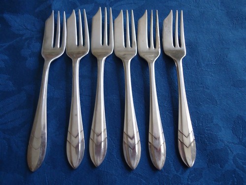 Sheffield England Loxley MS Ltd. EPNS Dessert/Pastry Forks Set of 6 ...