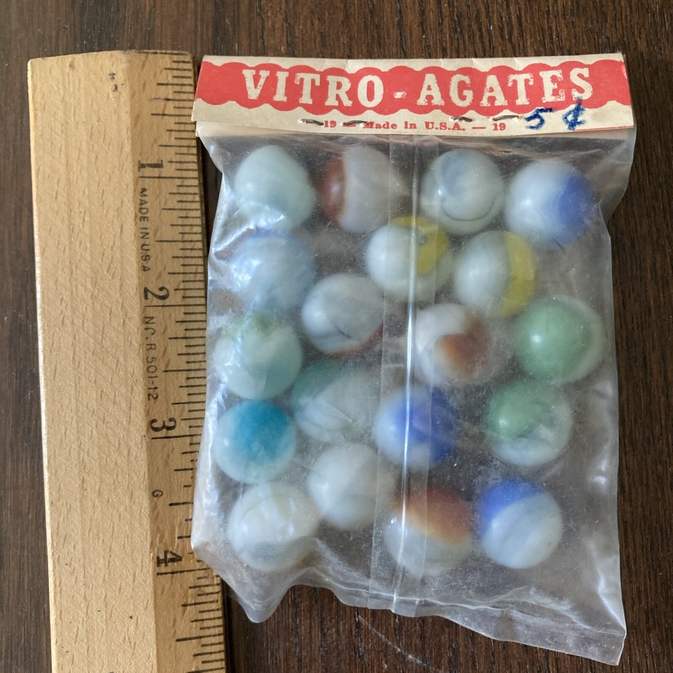 VITRO-AGATES MADE IN USA 19 MARBLES IN BAG -Sealed NEW | eBay